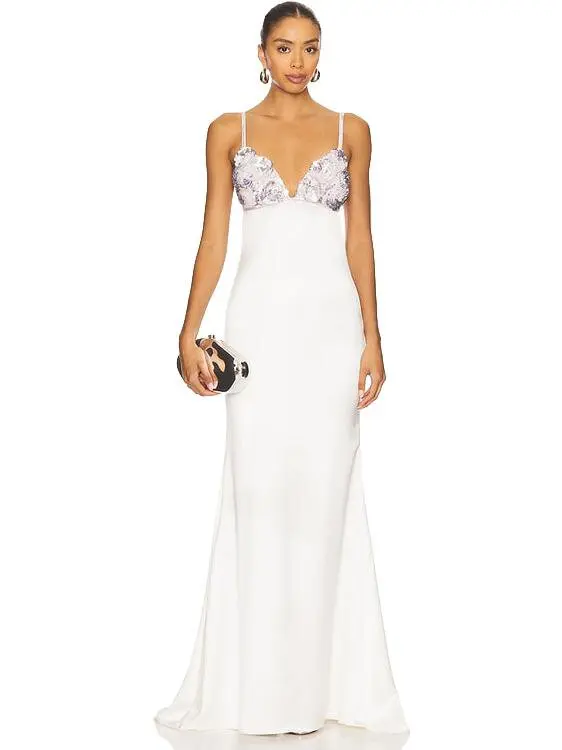 Retrofete Oline Embroidered Dress - Ivory