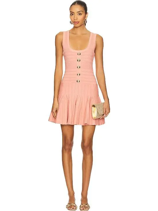 Retrofete Brooke Dress - Metallic Peche