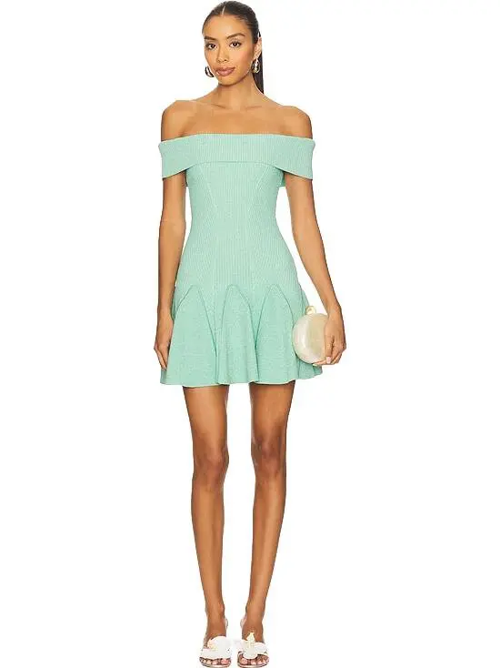Retrofete Erica Knit Dress - Metallic Eucalyptus