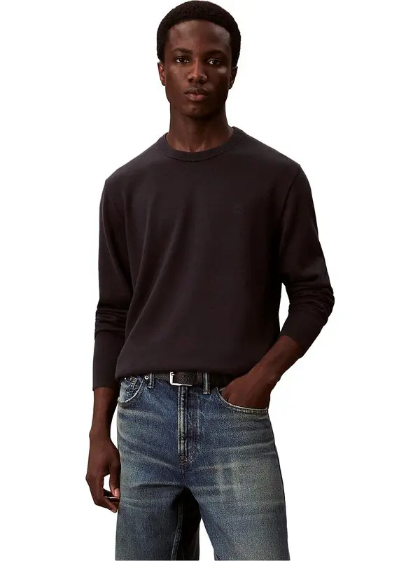 Calvin Klein Classic Fit Cotton Sweater - Vulcan