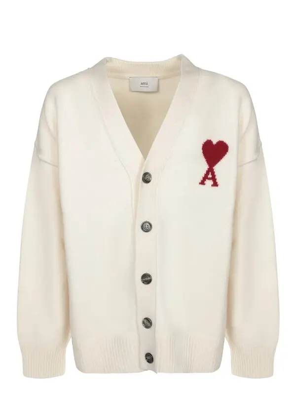 Ami Knitted Cardigan - White