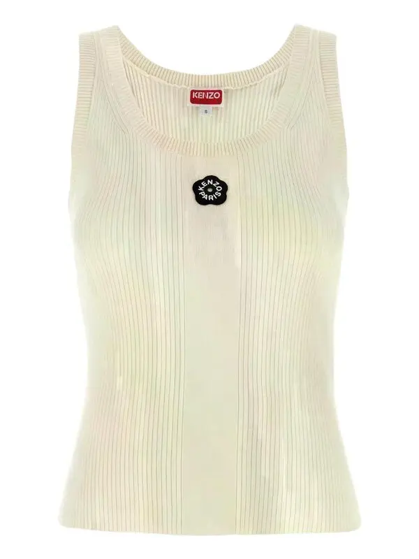 Kenzo Boke Flower 2.0 Ribbed Top - White