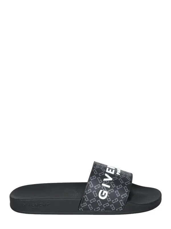 Givenchy Logo Sandals - Black