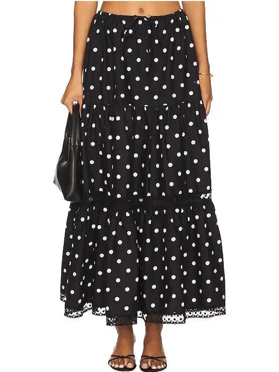 WeWoreWhat X Midi Pull On Skirt - Black Multi