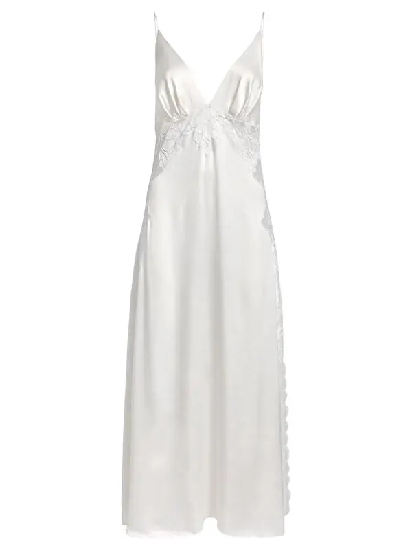 BOCAN Lace-trimmed Slip Dress - White