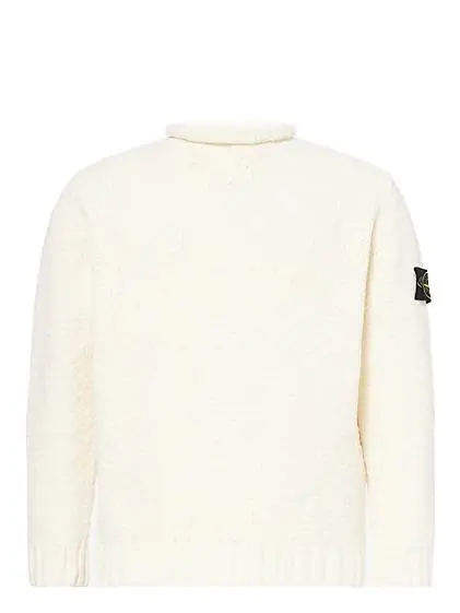 Stone Island Chenille Stitch Cotton-knitted Jumper - Ivory