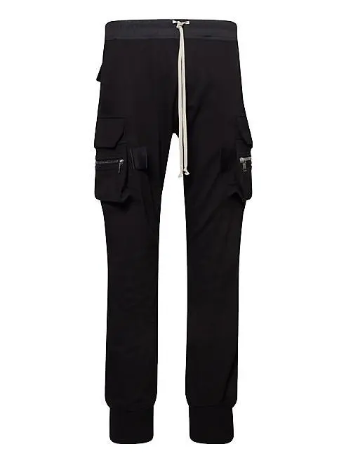 Rick Owens Cotton-jersey Cargo Trousers - Black