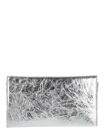 JIL SANDER Ovine Leather Clutch - Silver