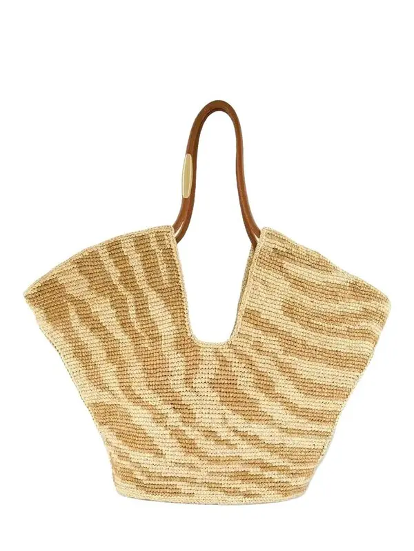 Zimmermann Golden Time Large Tote Bag - Tanzeb - Tan Zebra