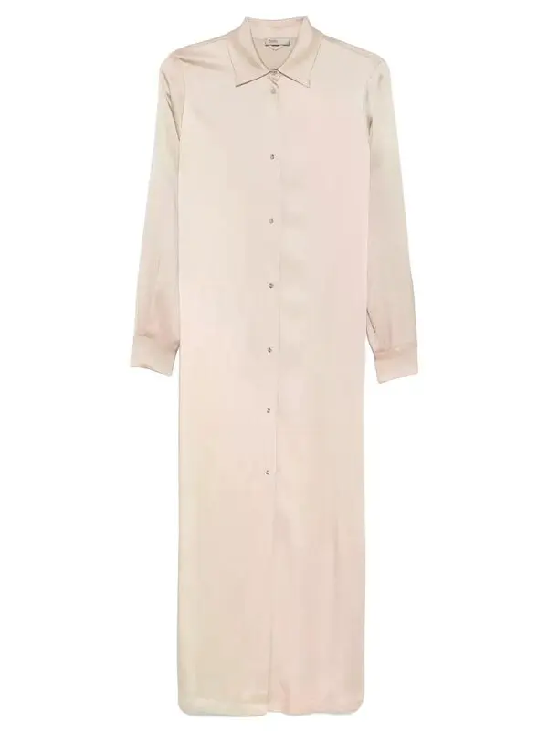 Herno Satin Shirt Dress - Neutrals