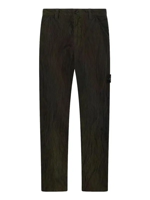Stone Island Corduroy Patch-pocket Trousers - Green