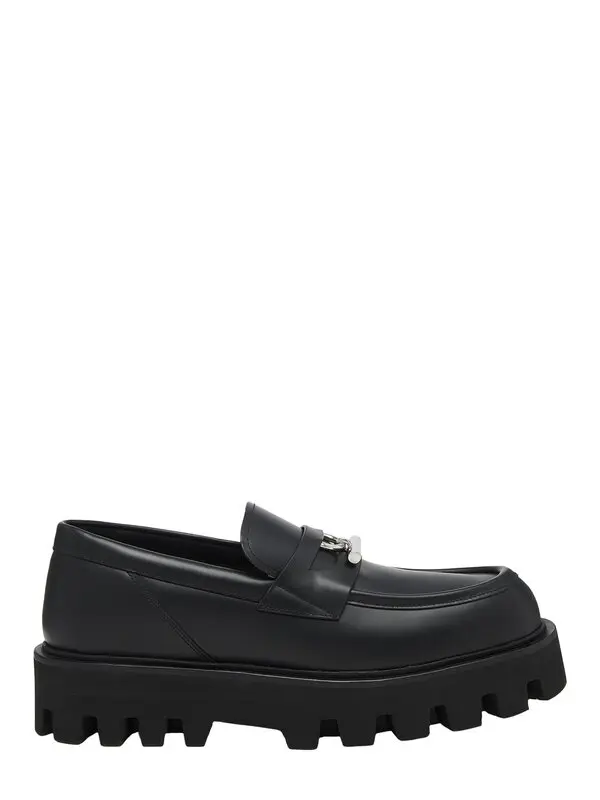 Alexander McQueen Leather Parachute Loafers - Black
