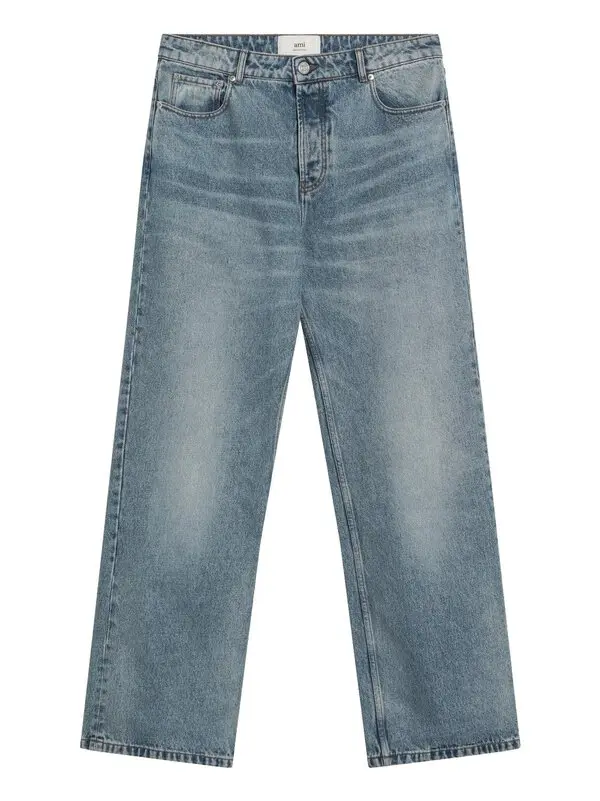 Ami Wide Leg Jeans - Light Blue