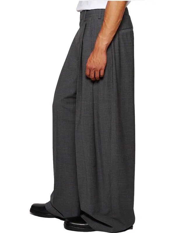 Alexander Wang Wool Blend Relaxed Fit Trousers - Grey
