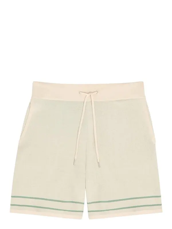 SER.O.YA Landon Knit Drawstring Shorts - Eggshell/seaglass