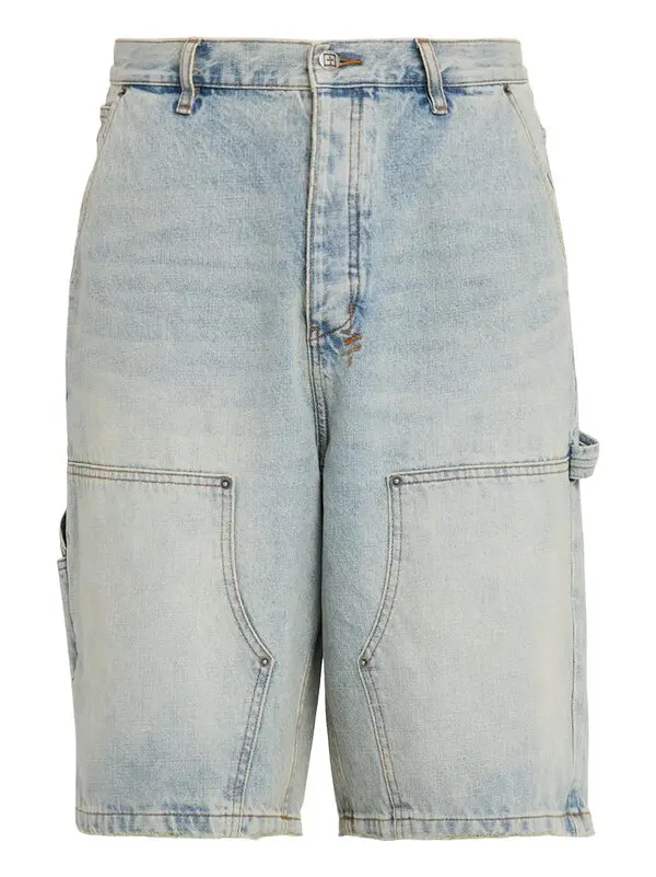 Ksubi Maxx Operator Wide-leg Carpenter Jean Shorts - Denim