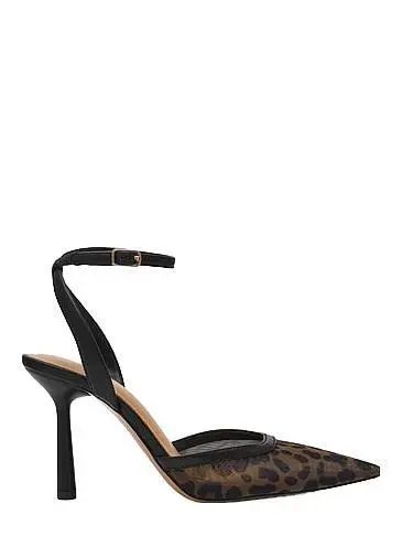 Pink Alliance Pointed Toe Mesh Pumps - Print