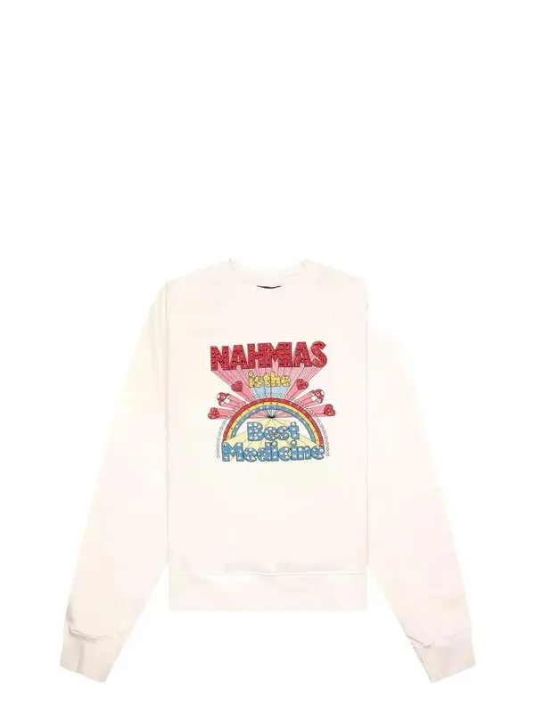 NAHMIAS Rainbow-graphic Sweatshirt - Neutrals