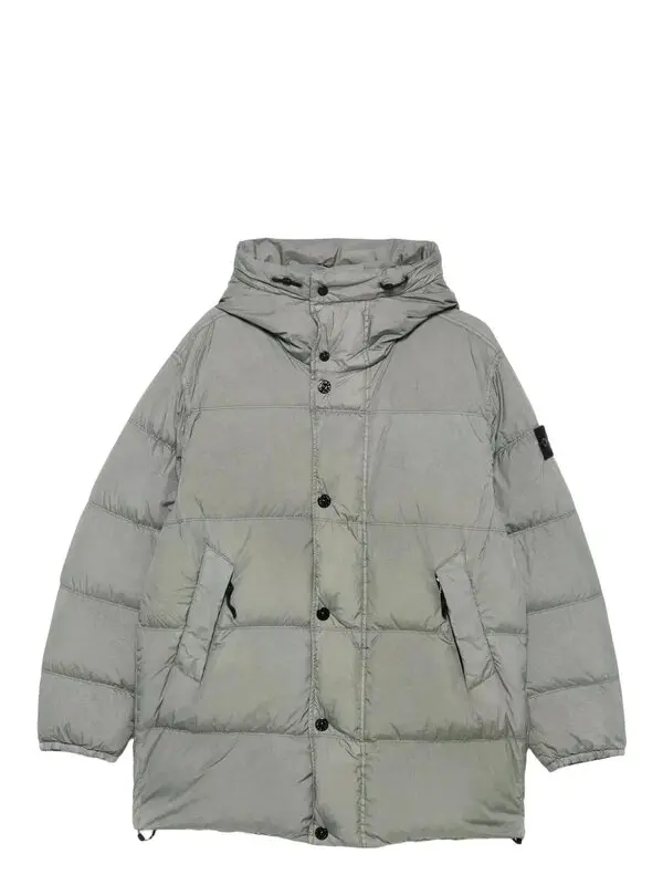 Stone Island Hooded Coat - Grey