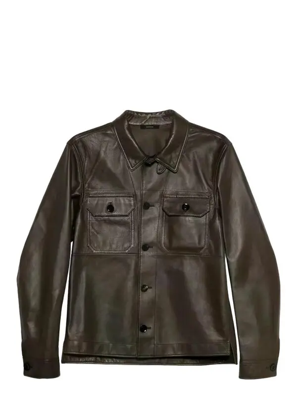 TOM FORD Leather Jacket - Brown