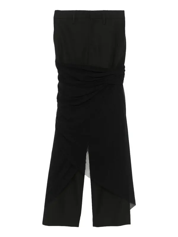 Jean Paul Gaultier Wool Mesh Sharong Trousers - Black