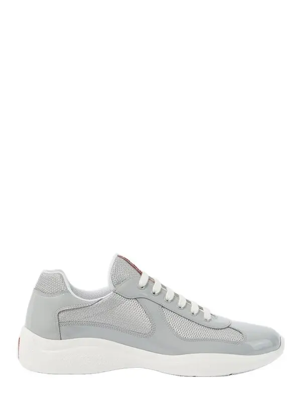 Prada American's Cup Patent Leather Sneakers - Grey