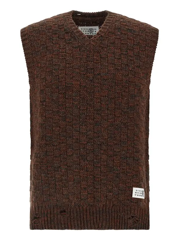 MAISON MARGIELA Knitted Wool-blend Vest - Multicolor