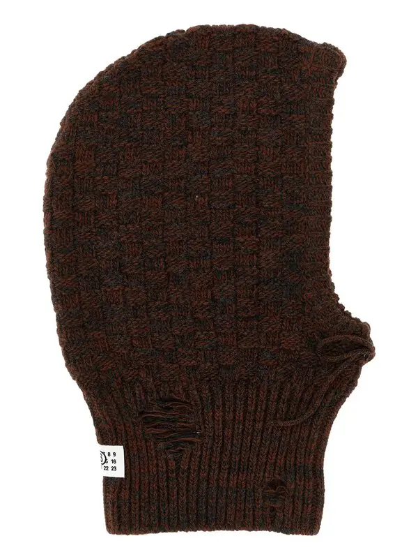 MAISON MARGIELA Distressed Wool-blend Balaclava - Multicolor