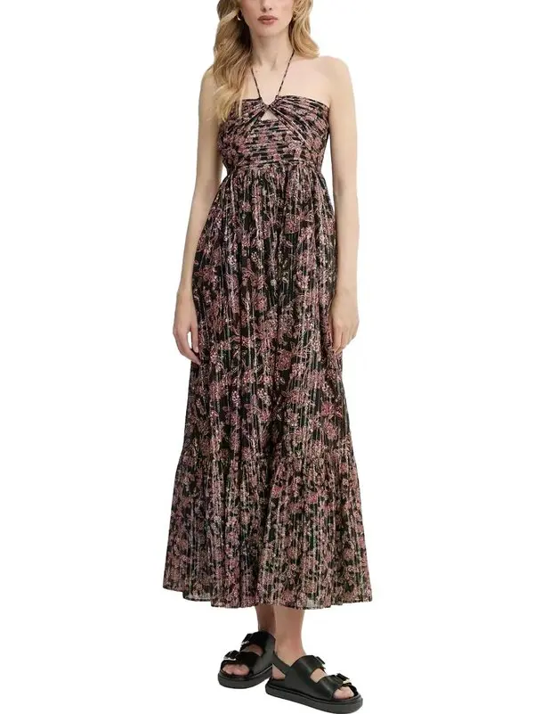 Hugo Boss Floral-print Maxi Dress - Black
