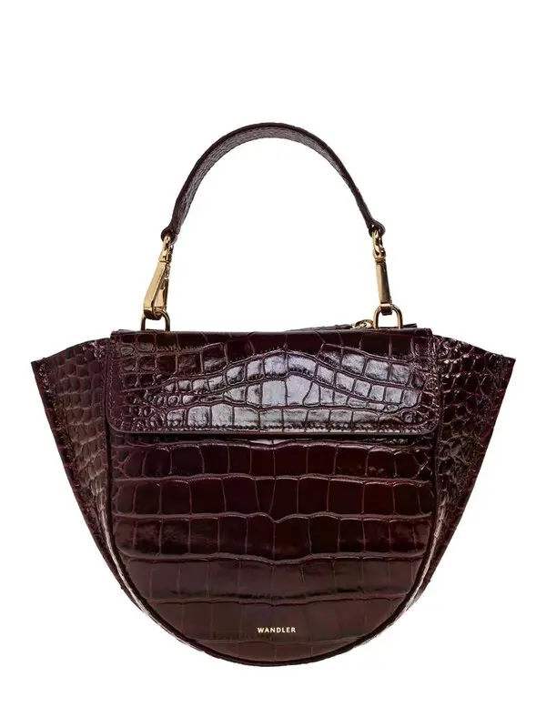 WANDLER Crocodile-embossed Tote Bag - Red