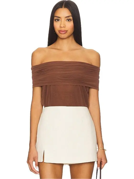 ELODIE THE LABEL Fred Top - Brown