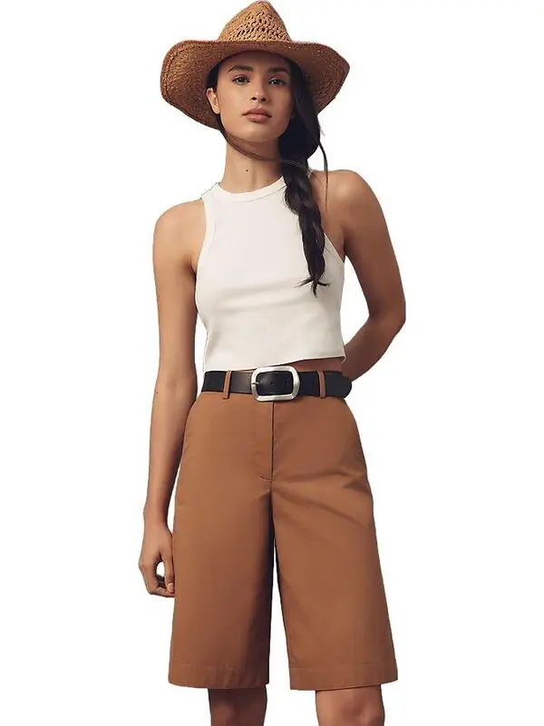 Theory Relaxed Bermuda Shorts - Bronze