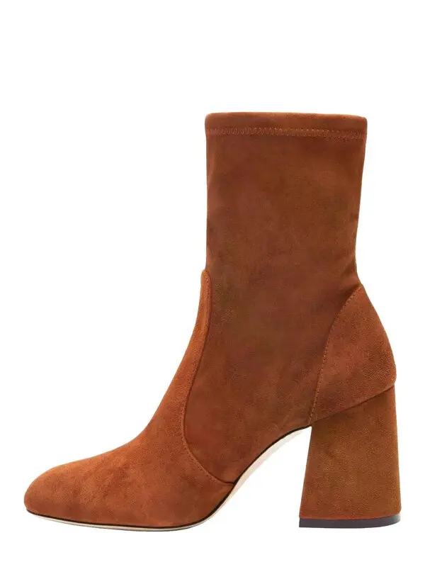 STUART WEITZMAN 85mm Essentialist Stretch Suede Boots - Brown