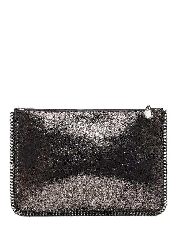 Stella McCartney Falabella Shiny Clutch - Black