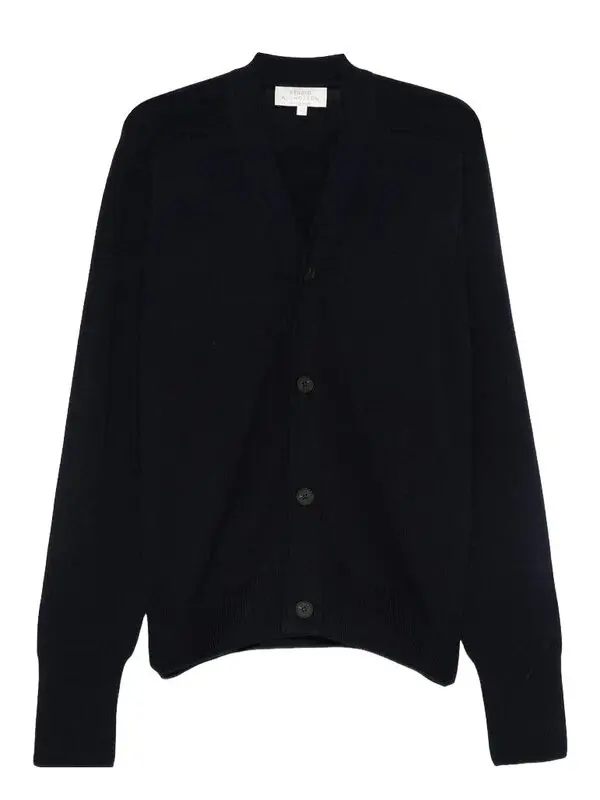 Studio Nicholson Merino Wool V-neck Sweater - Blue