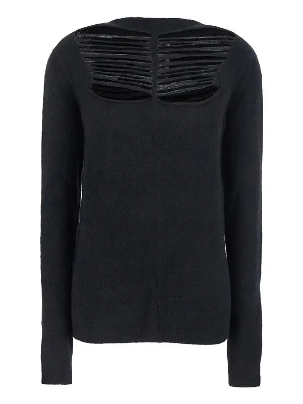 Rick Owens Alpaca-blend Distressed Sweater - Black