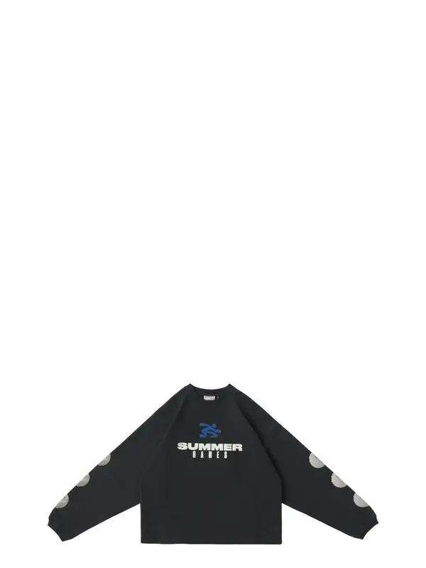 SUMMER GAMES Logo-print Long-sleeve T-shirt - Black