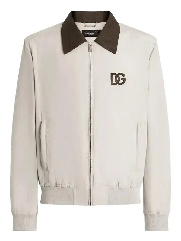 Dolce & Gabbana Zip-up Bomber Jacket - M0722 Powder Beige