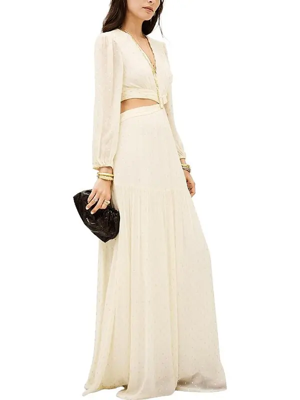 Ba&sh Marry Cutout Waist Dress - Off White