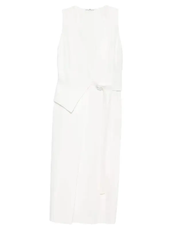 Ermanno Scervino Wrap-effect Sleeveless Dress - White