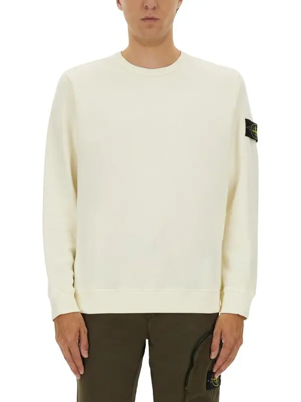 Stone Island Organic Cotton Regular Fit Sweatshirt - Beige