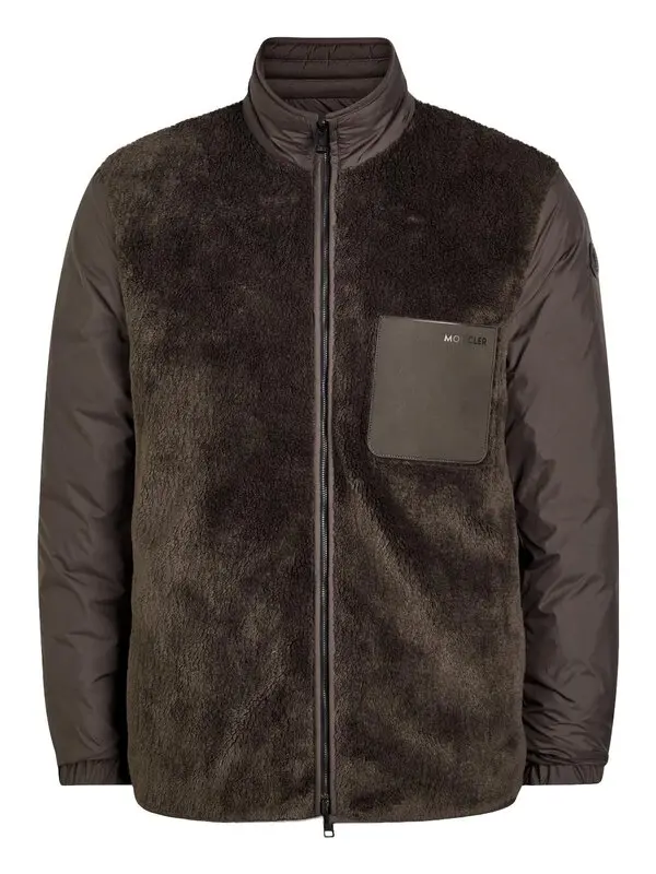 Moncler Livra Reversible Fleece And Shell Jacket - Brown