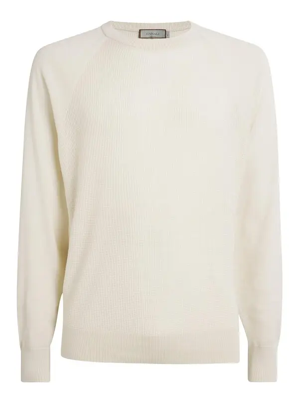 Canali Cotton-silk Sweater - White