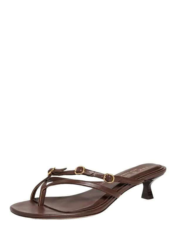 Rag & Bone Sammie Buckle Kitten Heels - Dkmocha