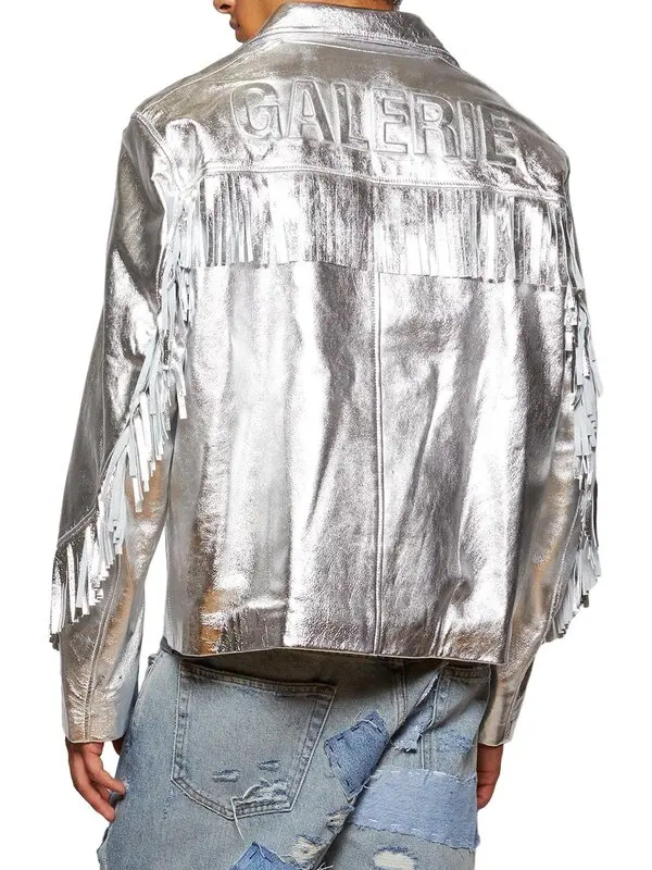 GALLERY DEPT. Orlando Fringe Leather Jacket - Silver