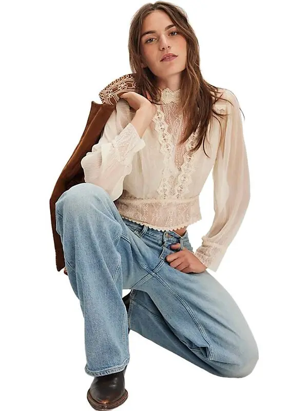 NIGEL PRESTON Farmers Wife Blouse - Cream