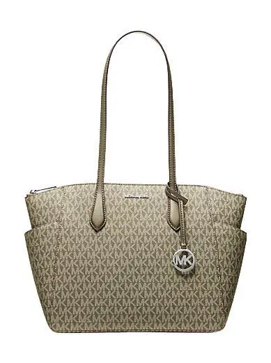Michael Kors Marilyn Medium Signature Logo Tote Bag - Green