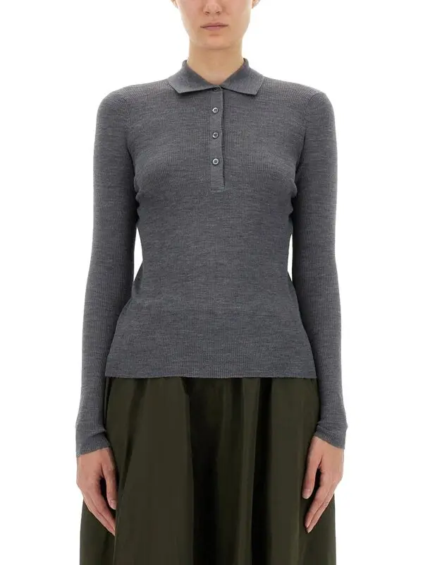 Aspesi Wool Polo Shirt - Grey