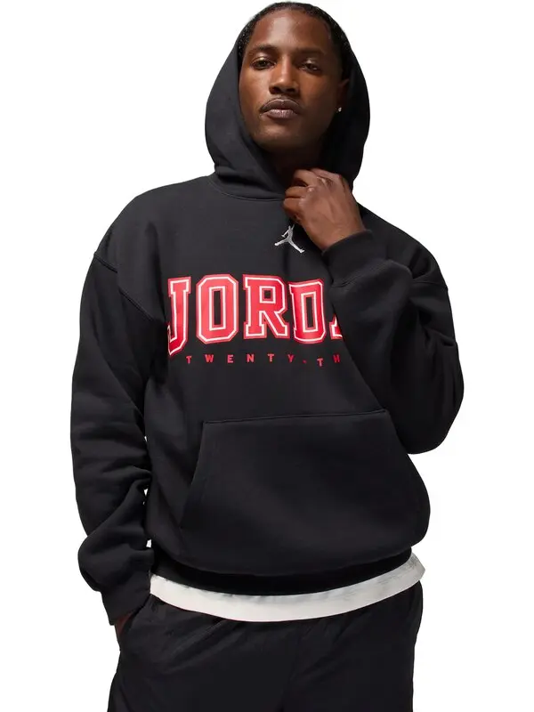 JORDAN Brooklyn Fleece Oversized Pullover Hoodie - Black