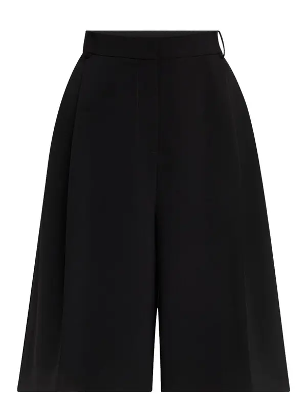 Rosetta Getty Pleated Tech Cady Bermuda Shorts - Black